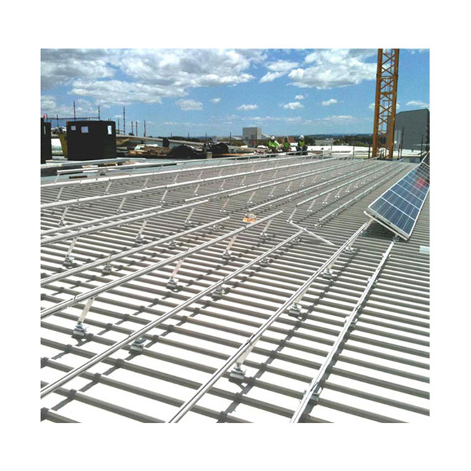AS Solar Metal Roof Mounting Systems Adjustable Tilt Structure