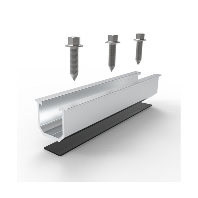 AS Solar Roof Mounting Short U-Shaped Rail U Aluminum Rail