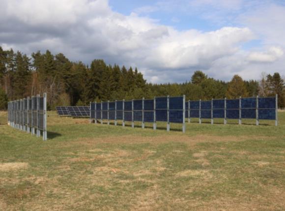 Vertical agrivoltaic system in France - angelssolar