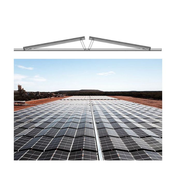 AS East West Solar Flat Roof Mounting System - angelssolar